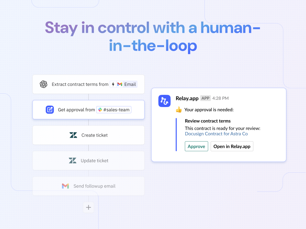 Relay.app App Integration with Zendesk Support